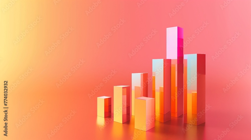 icon bar chart with different sections representing different parts of ...
