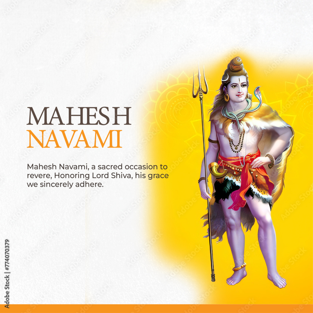 A powerful depiction of Lord Shiva, celebrating Mahesh Navami with ...
