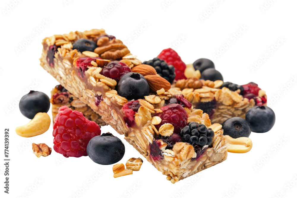 Berry cereal oat and nut bar, png isolated on transparent background ...