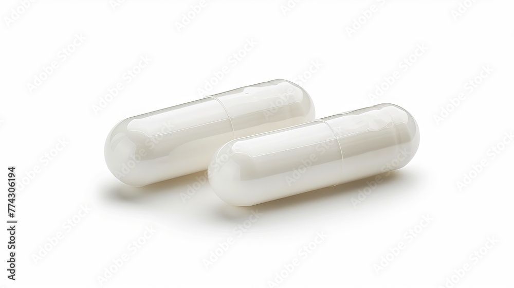 Medicinal suppositories on a white background. Single healthcare ...