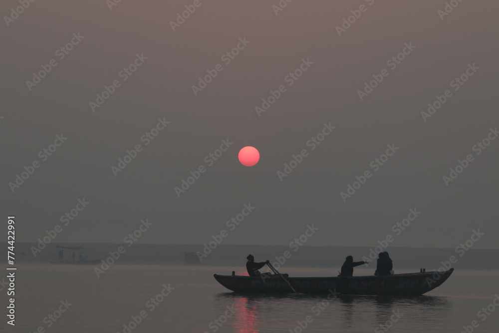 Boats Ganges Ganga River Varanasi Benares Uttar Pradesh India Water ...
