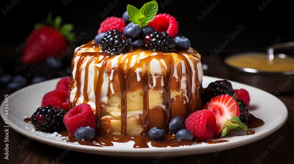 Mexican Tres Leches cake with a light and fluffy texture, drizzled with ...