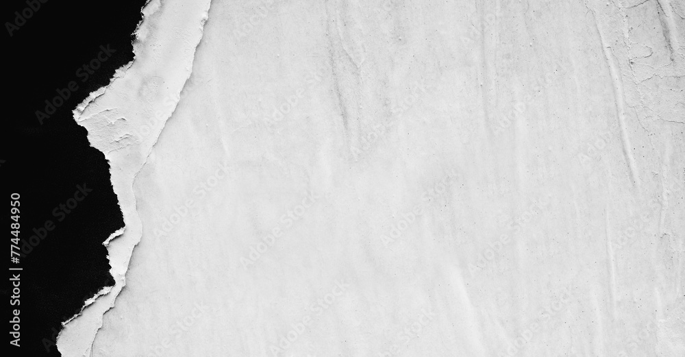 Old ripped torn blank white posters textures backgrounds grunge creased ...