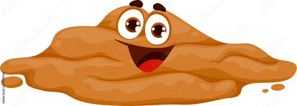 Stockvektorbilden Cartoon poop emoji, funny poo excrement character ...