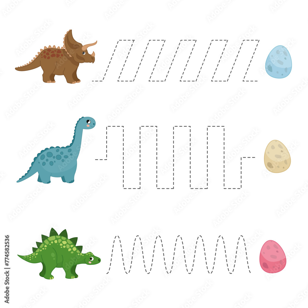 Handwriting practice sheet. Basic writing. Educational game for ...