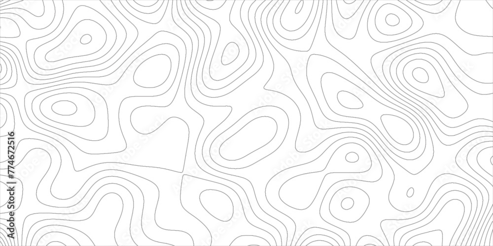 Topographic contour map. Silver line topography maount map contour ...