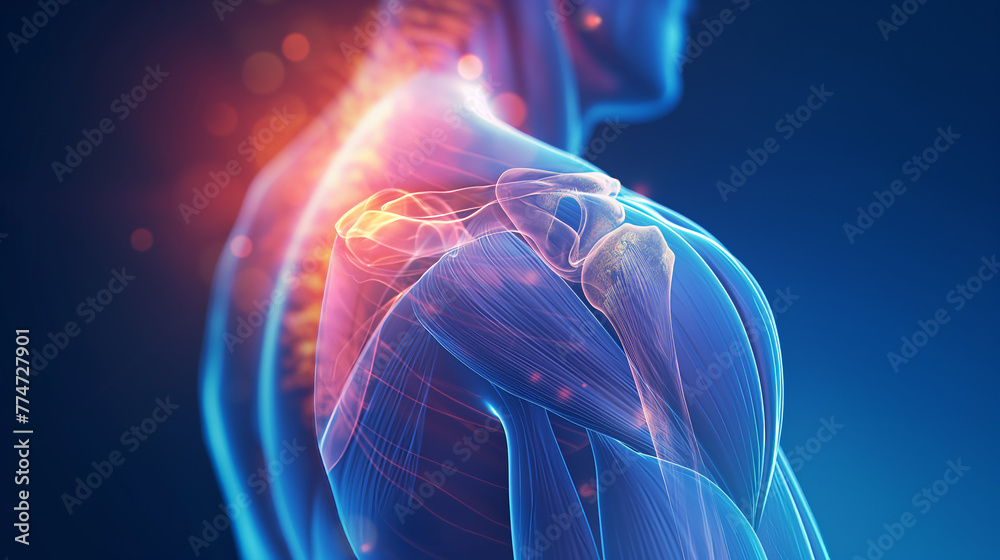 An intricate 3D image displaying the muscular structure of the human ...