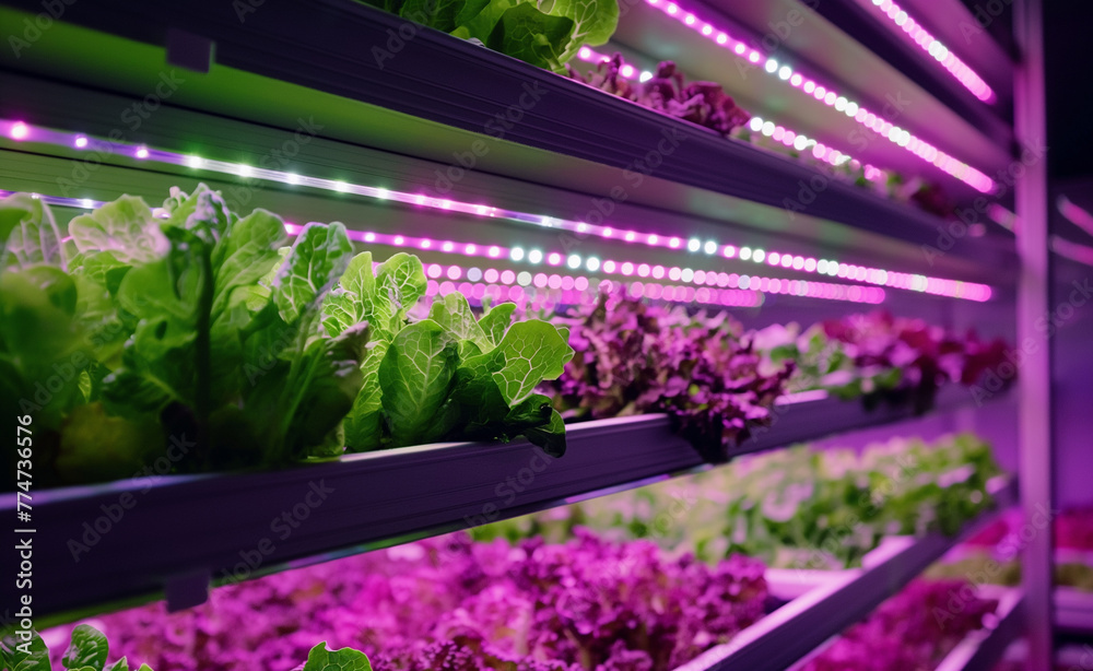 Illuminating Industrial Cultivation in One-Point Perspective Stock ...