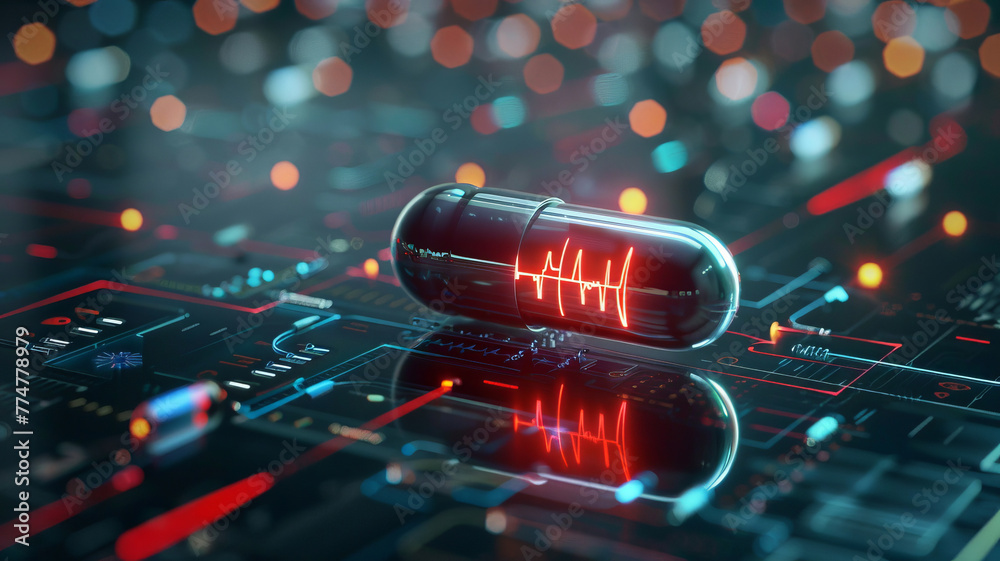 Monitoring with chip capsule artificial intelligence of heart health ...