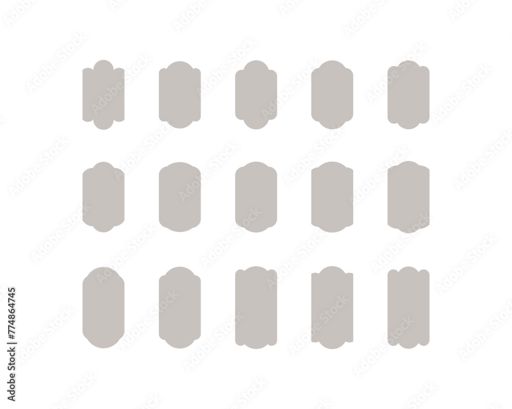 Geometric classic frame with three circles. Simple design portal ...