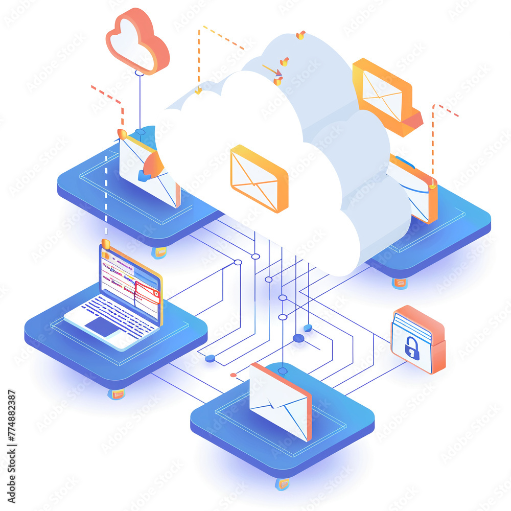 Diagram of a phishing attack being blocked by cloud security measures ...