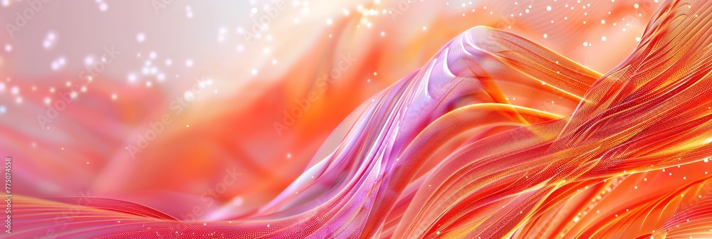 wallpaper shimmering orange and yellow and lit a red , aspec ratio 3:1 ...