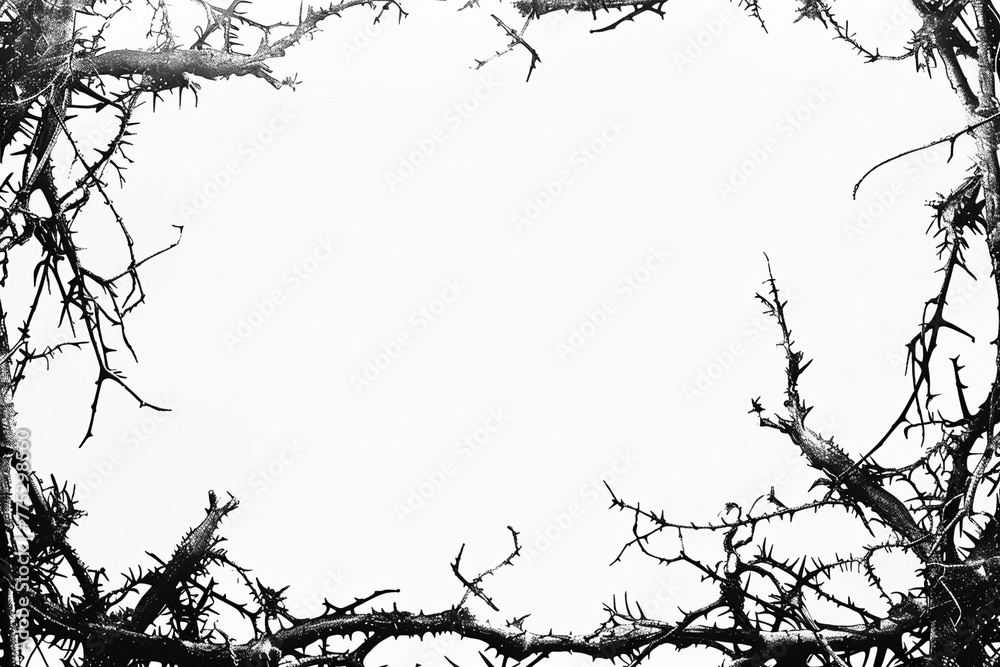 frame with gothic border - Black, rectangular border design for A4 ...