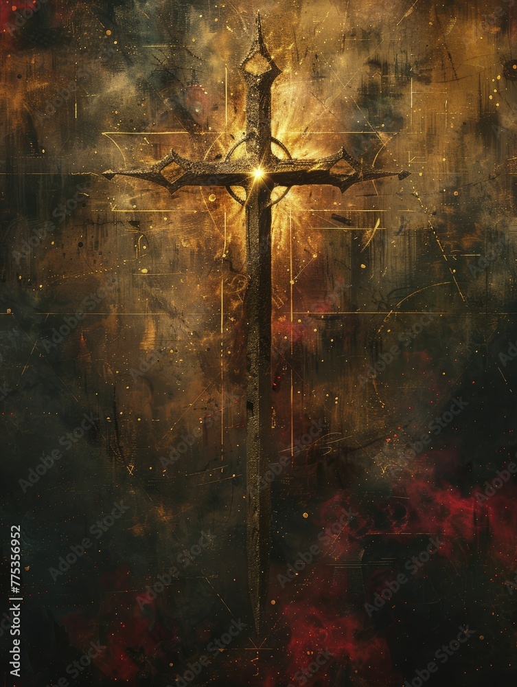 Explore the ancient cross where ley lines intersect, imbued with ...