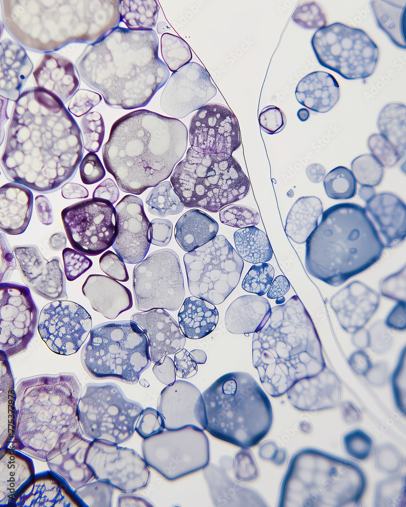 Microscopic Marvel: Plant Cells in Vivid Detail Stock Illustration ...