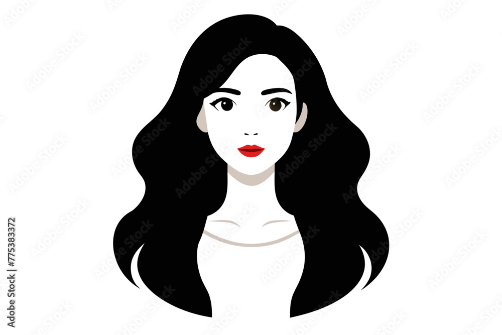 Vector Illustration Set Brunette Female Character Templates Featuring ...