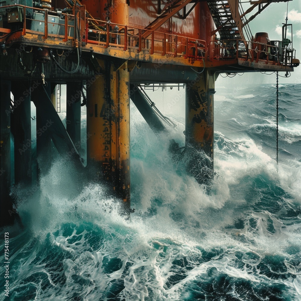 Captured up close, turbulent waves fiercely collide with the resilient ...