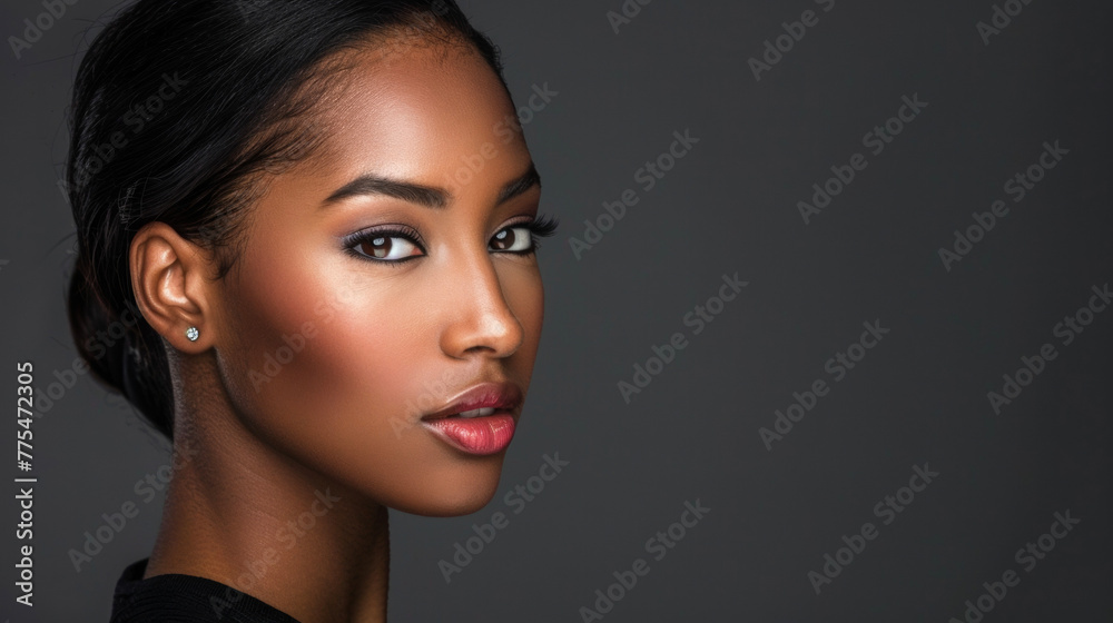 In this powerful portrait a black woman exudes grace and sophistication ...