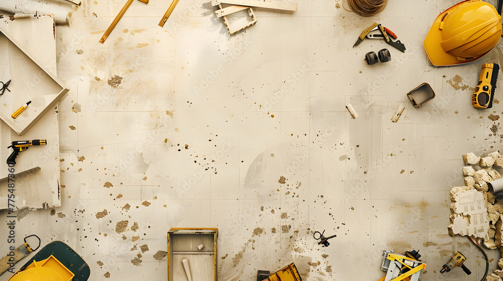 PPT background image construction theme Stock Illustration | Adobe Stock
