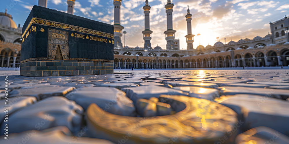Makkah Kaaba mecca hajj medina Ramadan Stock Illustration | Adobe Stock