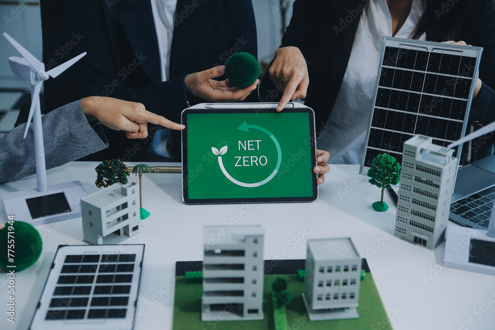 Carbon offset price report CO2 emission. Future growth Net zero waste ...