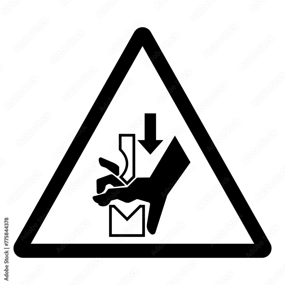 Pinch Point Hand Crush Symbol Sign, Vector Illustration, Isolate On ...