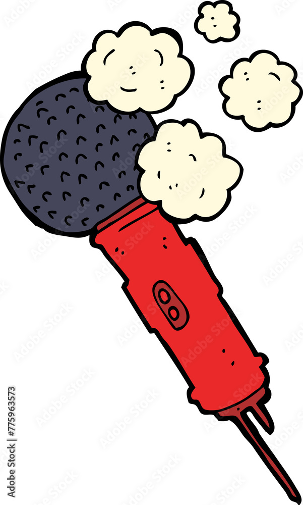 cartoon microphone Stock Illustration | Adobe Stock