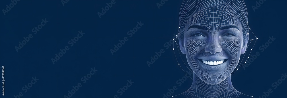 Abstract Female smile background. Abstract Female smile in lines ...