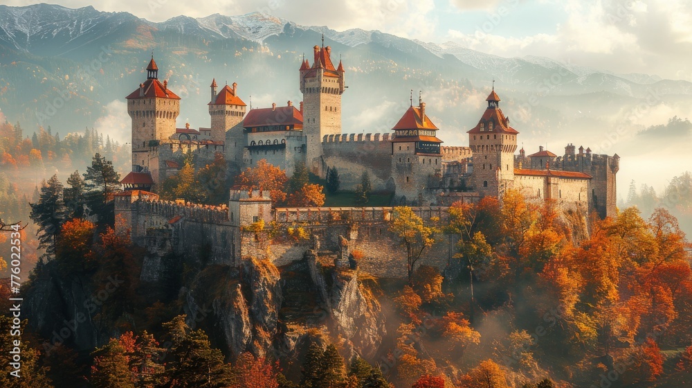 Medieval Castles: Photograph imposing castle structures, fortified ...