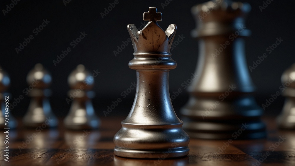 silver chess pawn imagines itself as a king., is very breathtaking ...