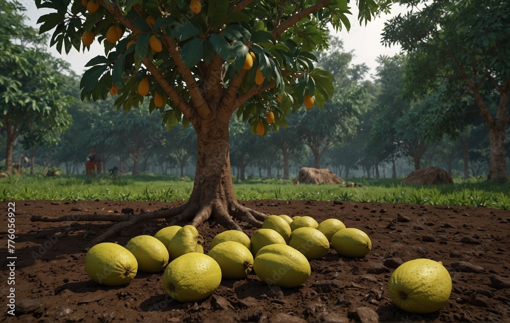 planting jackfruit trees to gain food , very realistic, 8k quality ...