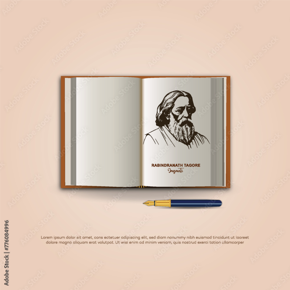 Rabindra Jayanti poster vector | Rabindranath Tagore Jayanti | birth ...