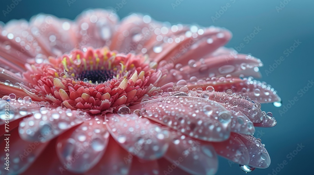 Time-lapse photo of a blooming flower after receiving water, showing ...