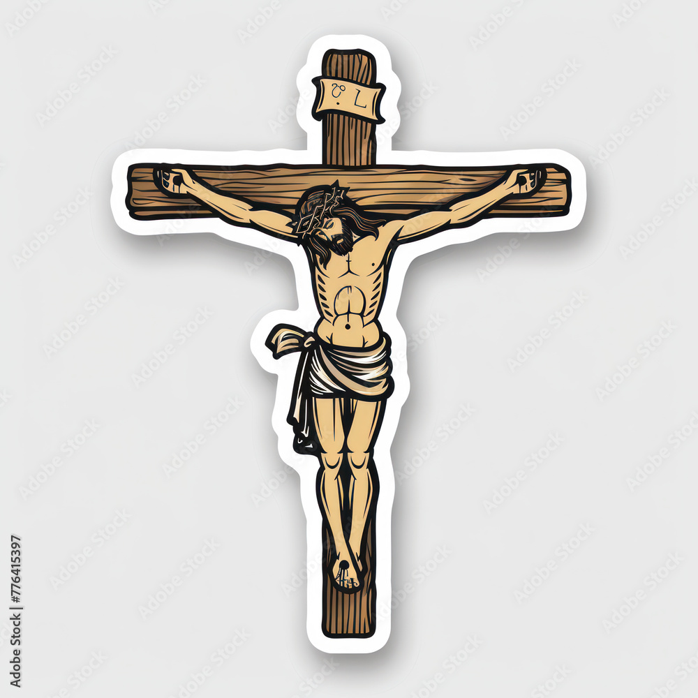 Stock-Illustration „A classic depiction of the crucifixion of Jesus ...