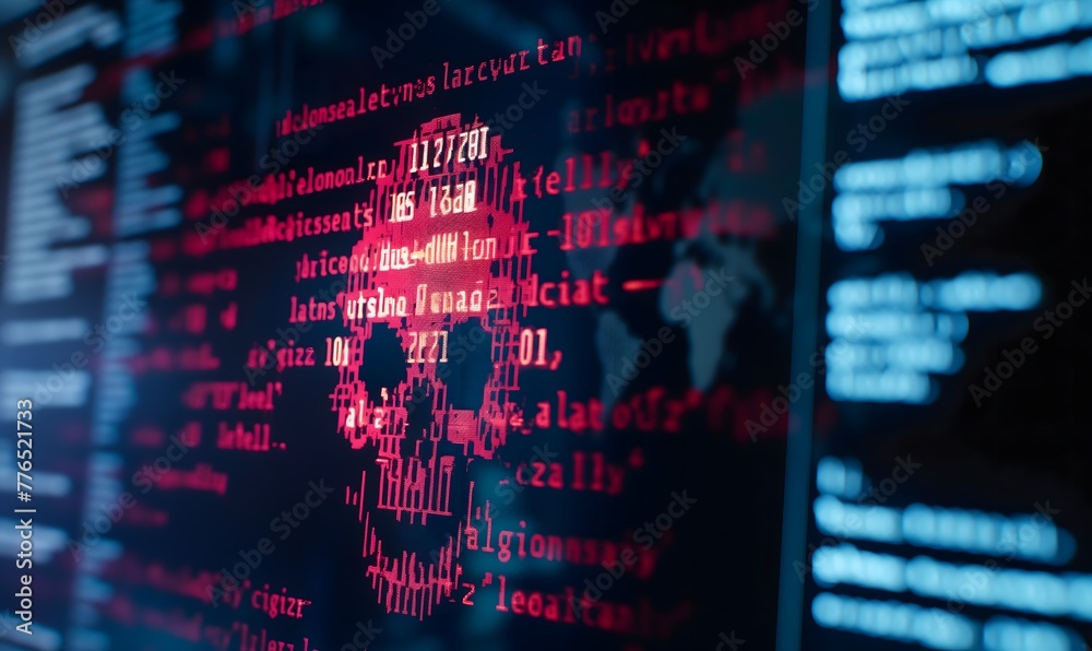 System hacked alert after cyber attack on computer network. compromised ...