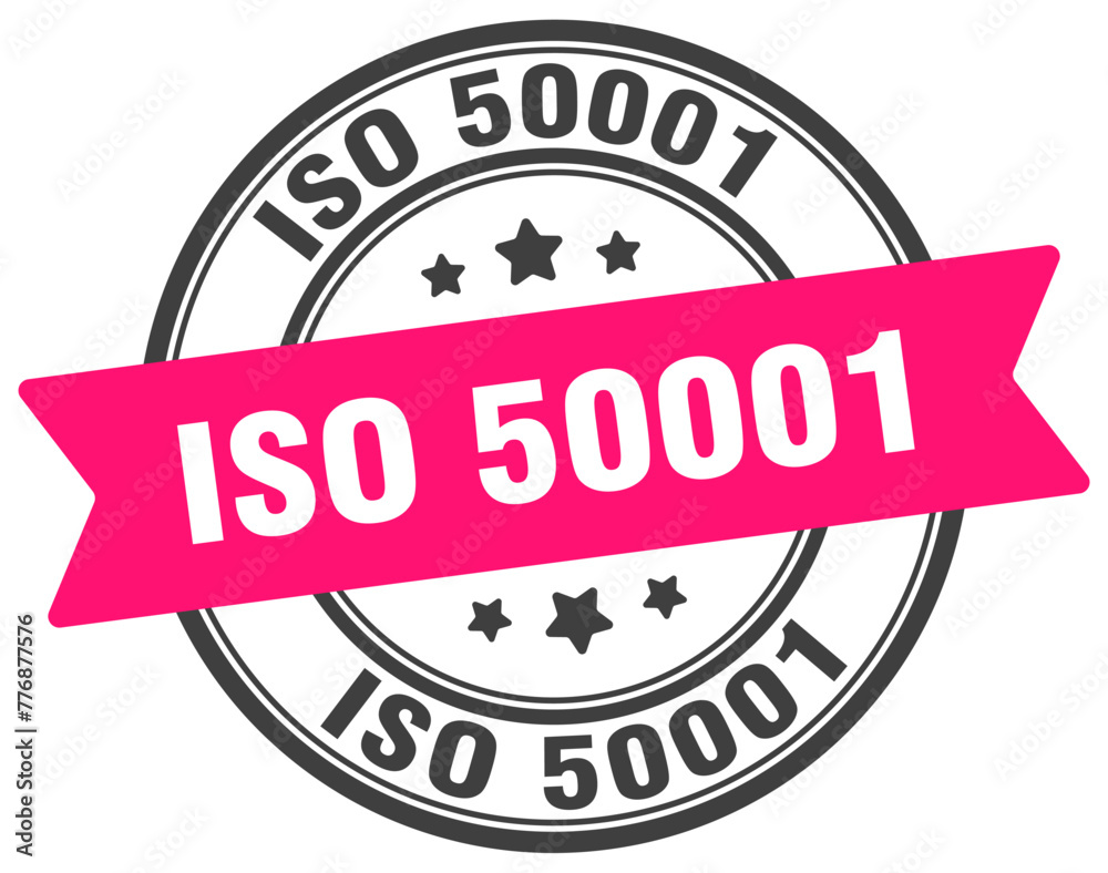 iso 50001 stamp. iso 50001 label on transparent background. round sign ...