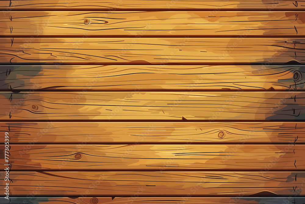 Wooden background vector, simple illustration, flat design style ...