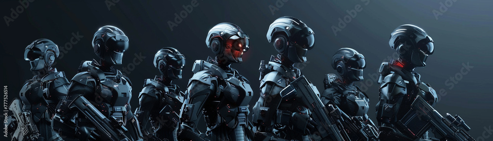 Character sheet concept image showcasing a futuristic warrior with ...