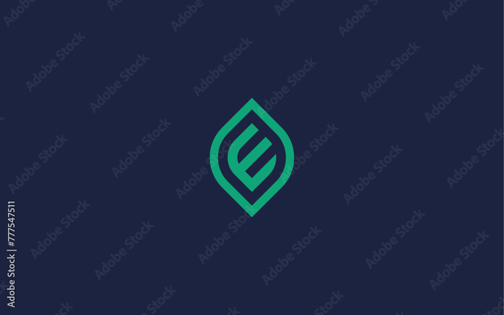 letter e with leaf logo icon design vector design template inspiration ...