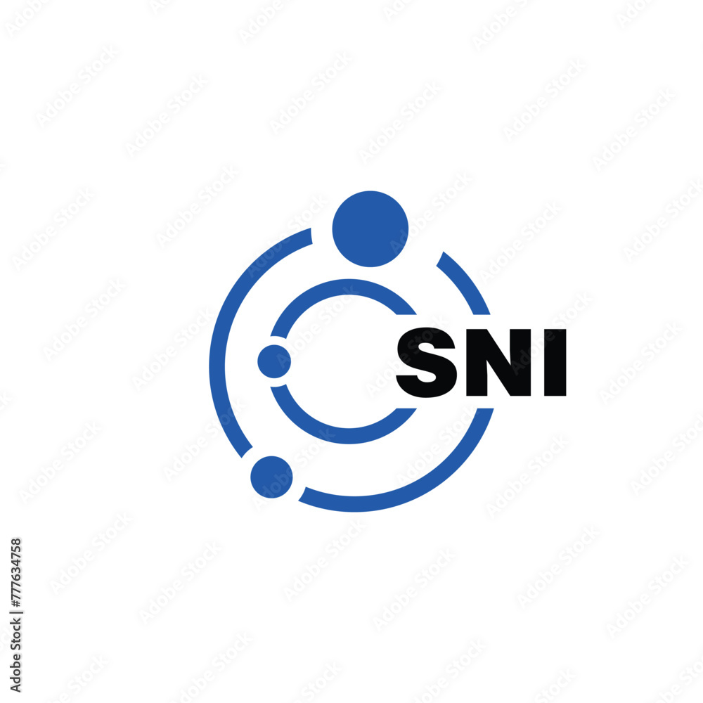 SNI letter logo design on white background. SNI logo. SNI creative ...