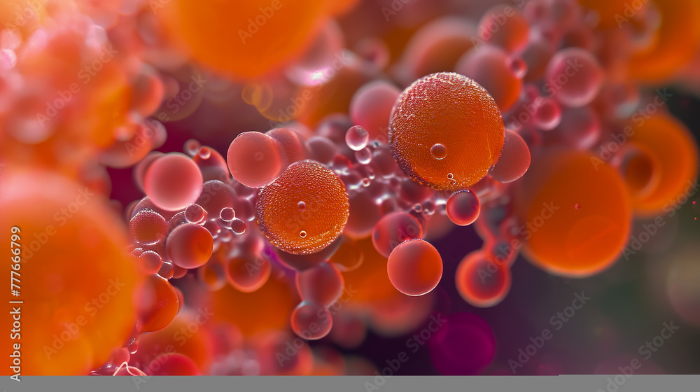 Staphylococcus (staph) is a group of bacteria under the microscope. 3d ...