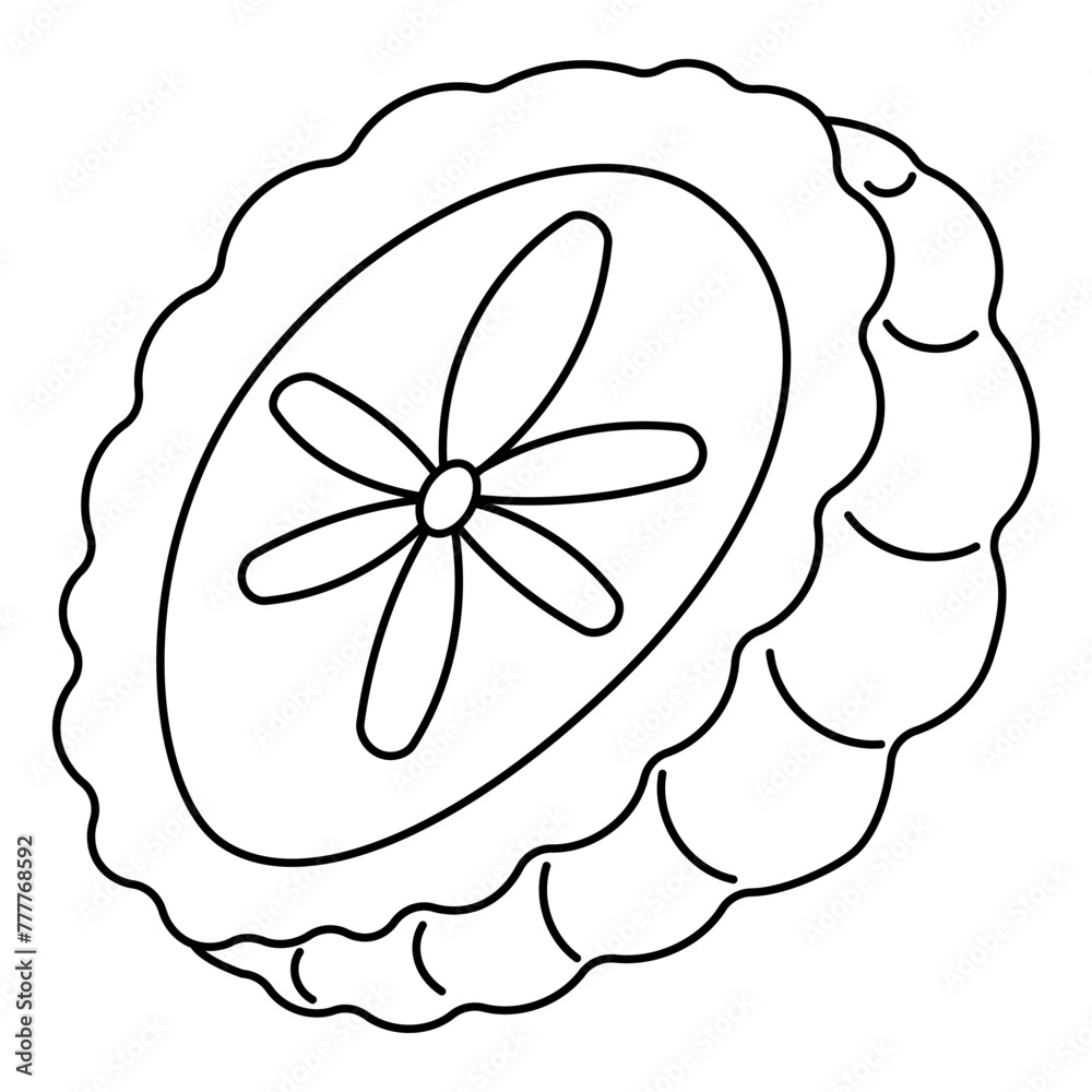 Chinese mooncake icon. An Asian pastry traditionally consumed during ...