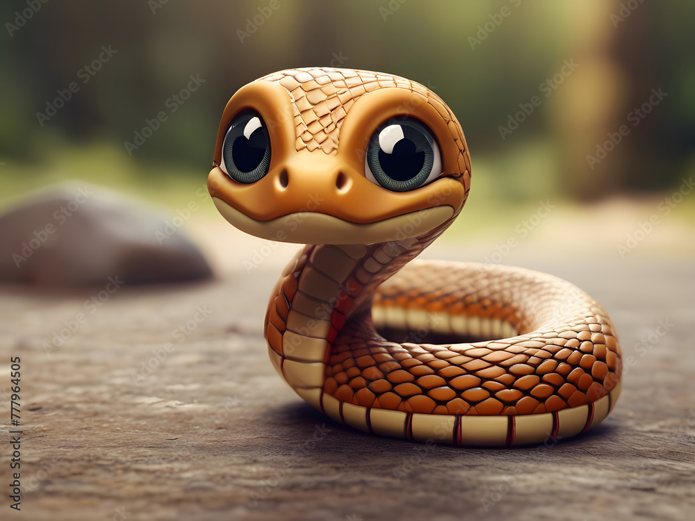 "Whimsical AI: Cute Snake Character for Instagram" "Tech-Savvy Serpent ...