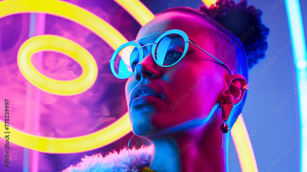 Non-Binary Individual with Inclusive Symbol, a non-binary person with ...