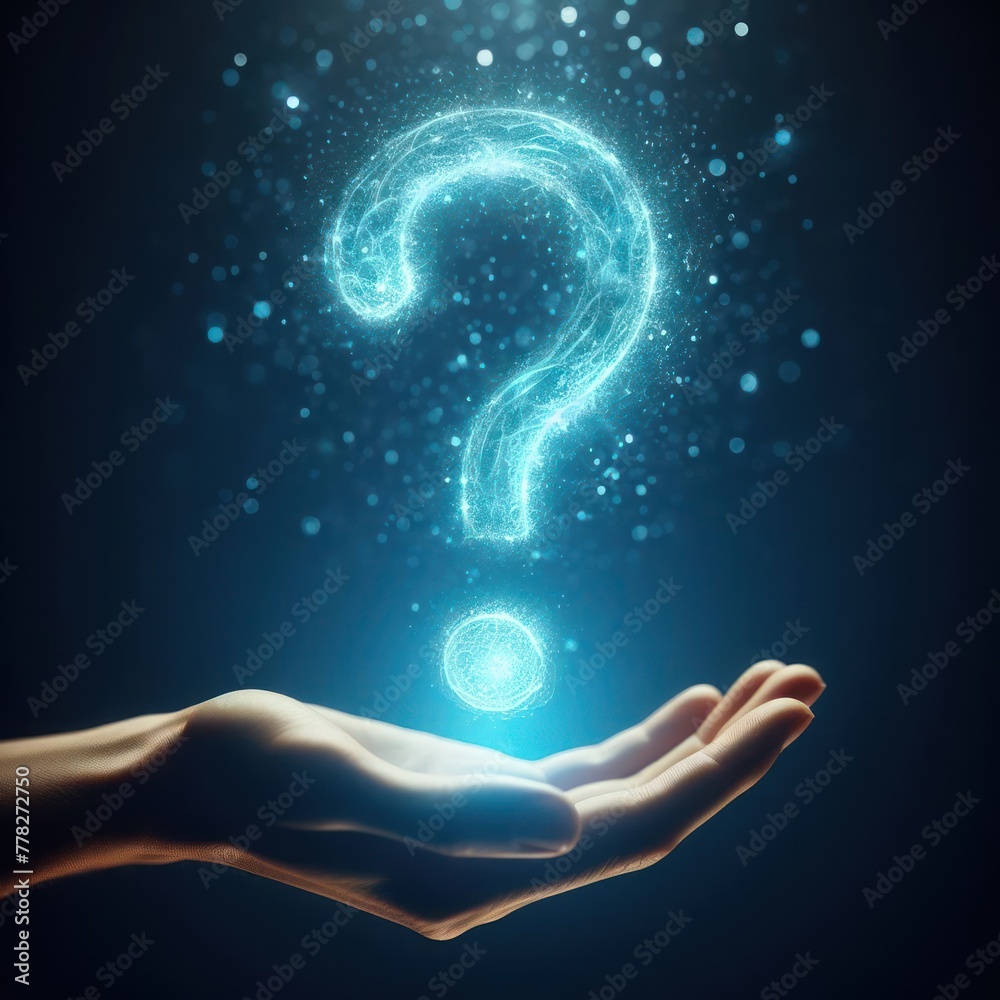 Hand holding question mark Stock Photo | Adobe Stock