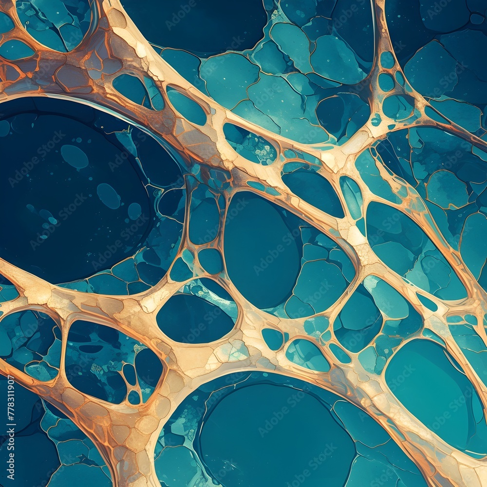 Intricate Circulatory Backdrop Endothelial Cells Lining a Blood Vessel ...