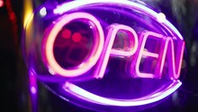 Purple Neon Open Sign Free Stock Photo - Public Domain Pictures