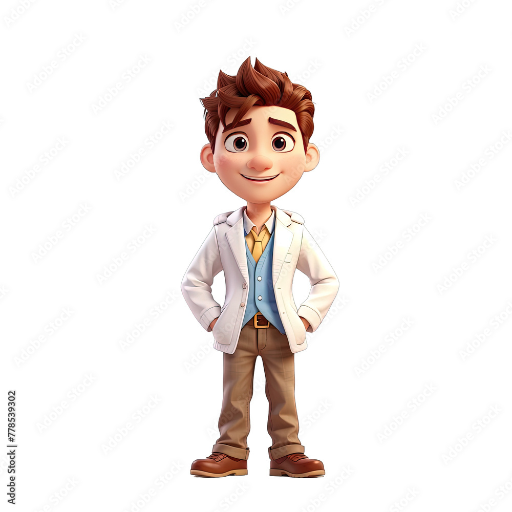 Artist/Actor Character, Cute 3D Artist Character Clipart, 3D Animation ...