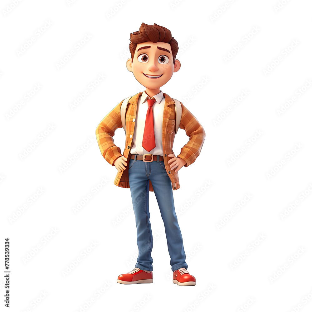 Artist/Actor Character, Cute 3D Artist Character Clipart, 3D Animation ...