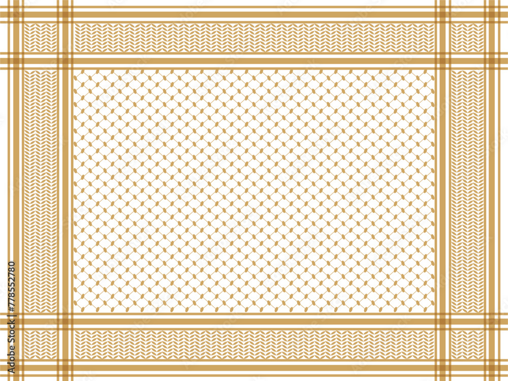 Vector yellow palestine keffiyeh vector template for print Stock Vector ...